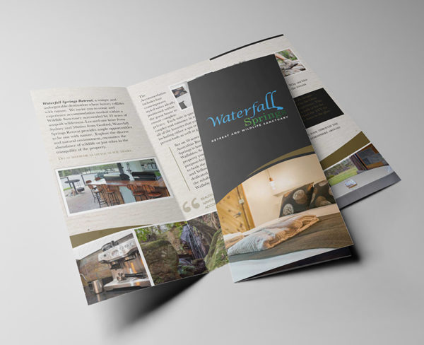 Waterfall Springs trifold brochure - All things Print & Digital